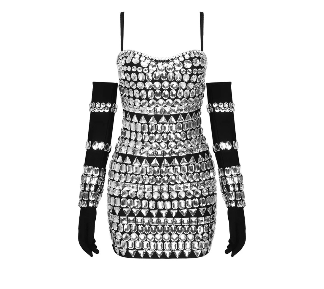 “DIAMOND DRESS” WITH RHINESTONES – Wow Woman